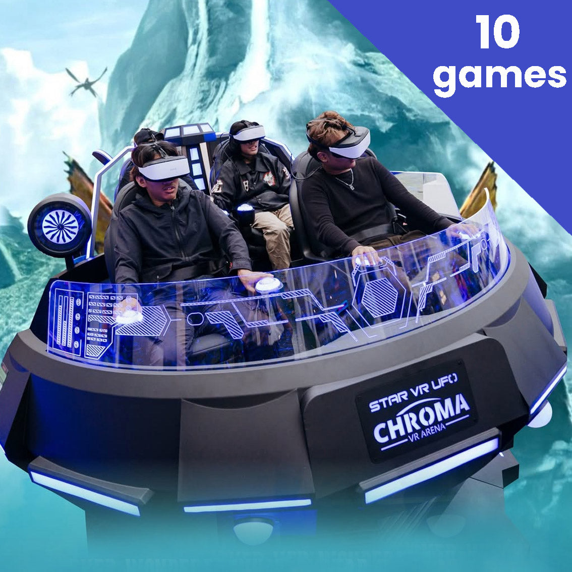 10 VR games (Paradigm Mall) – Chroma Entertainment VR Arena